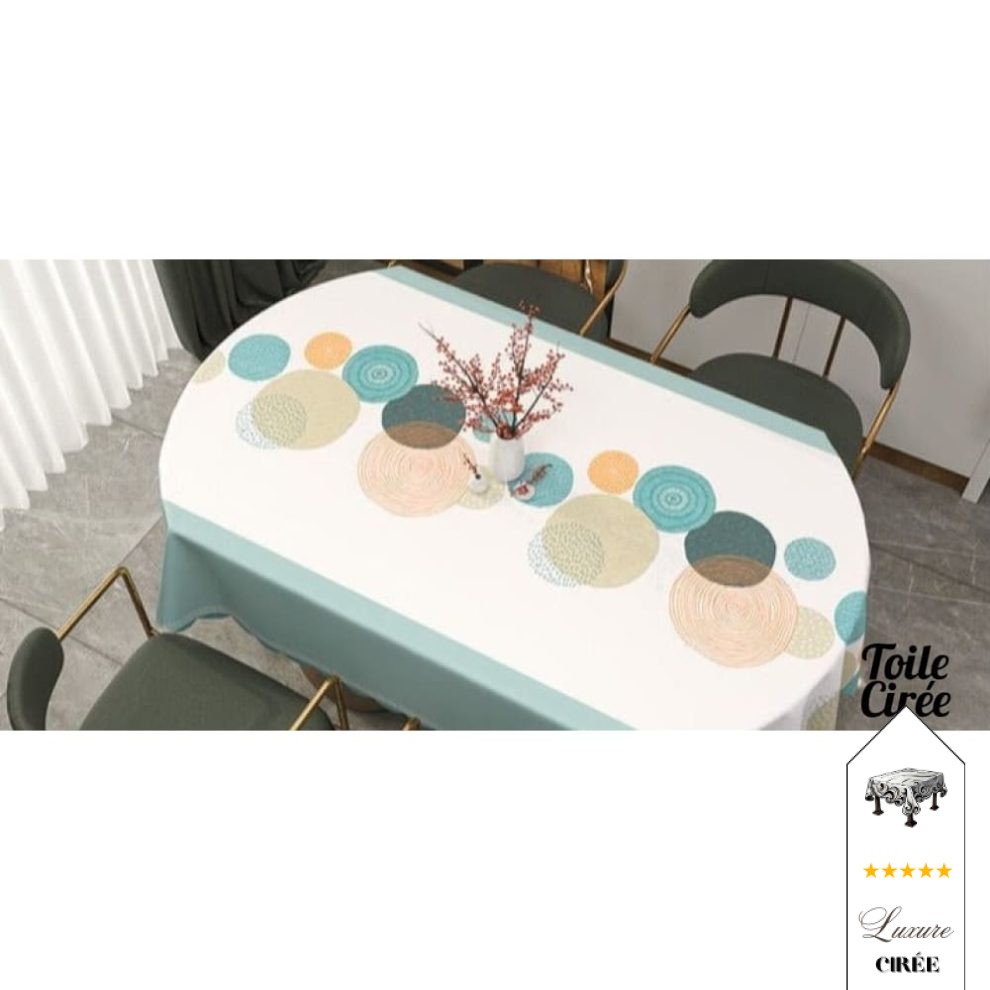 Nappe Toile Cire Ovale